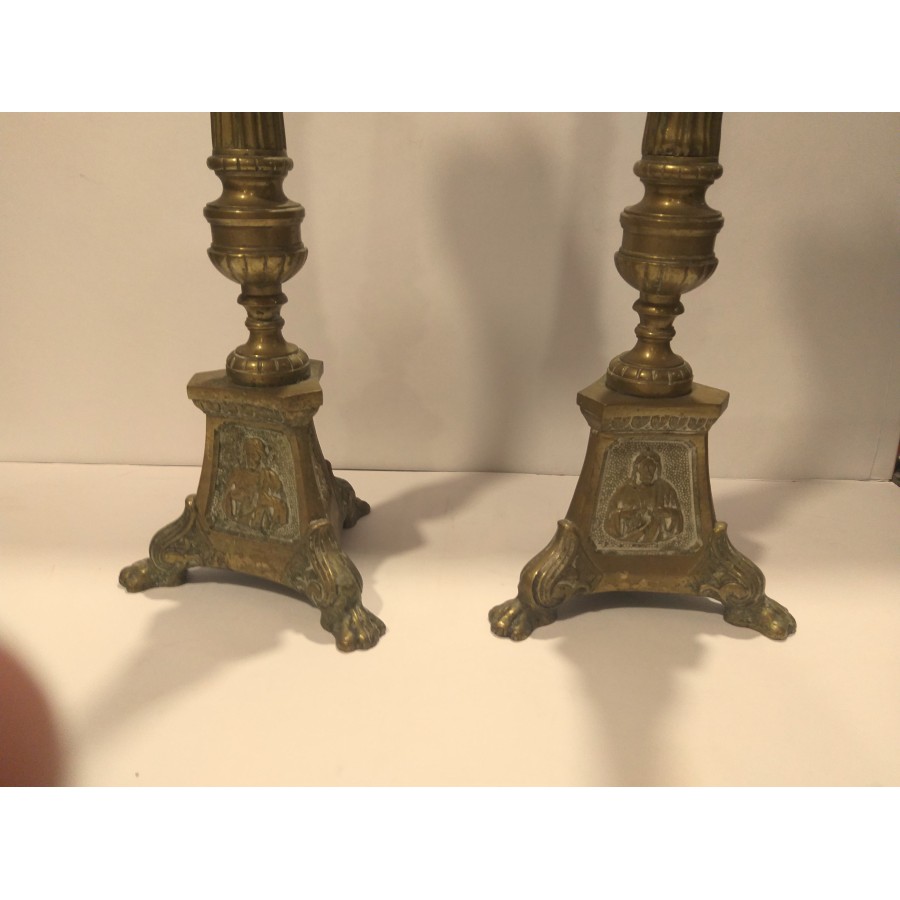 Comprar CANDELABRO BRONCE S XIX SAGRADO CORAZÓN, CRISTO NAZARENO ...