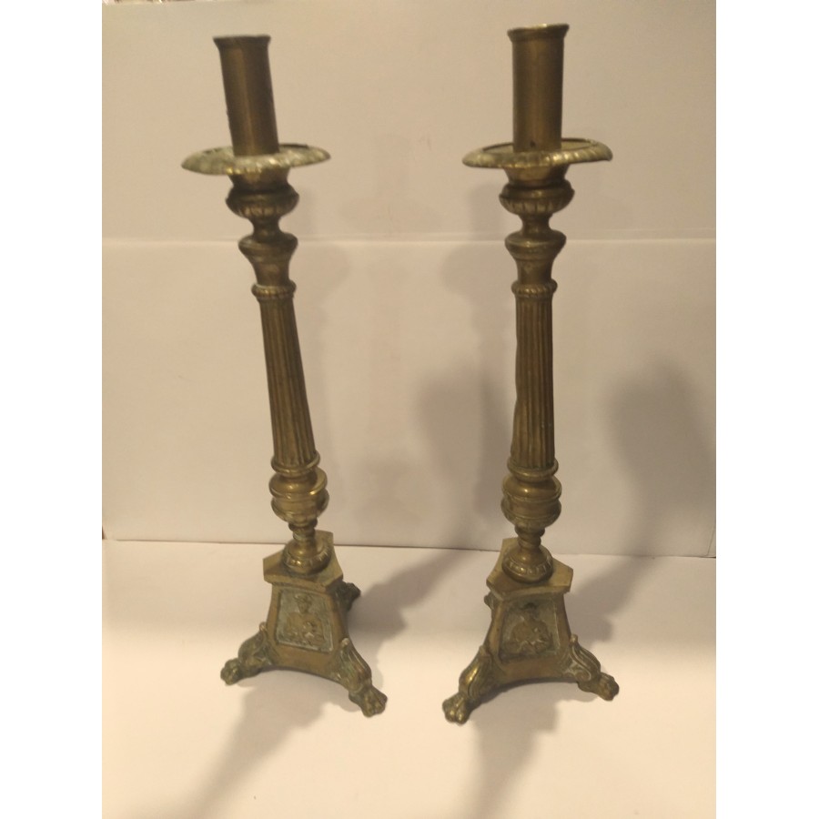 Comprar CANDELABRO BRONCE S XIX SAGRADO CORAZÓN, CRISTO NAZARENO ...