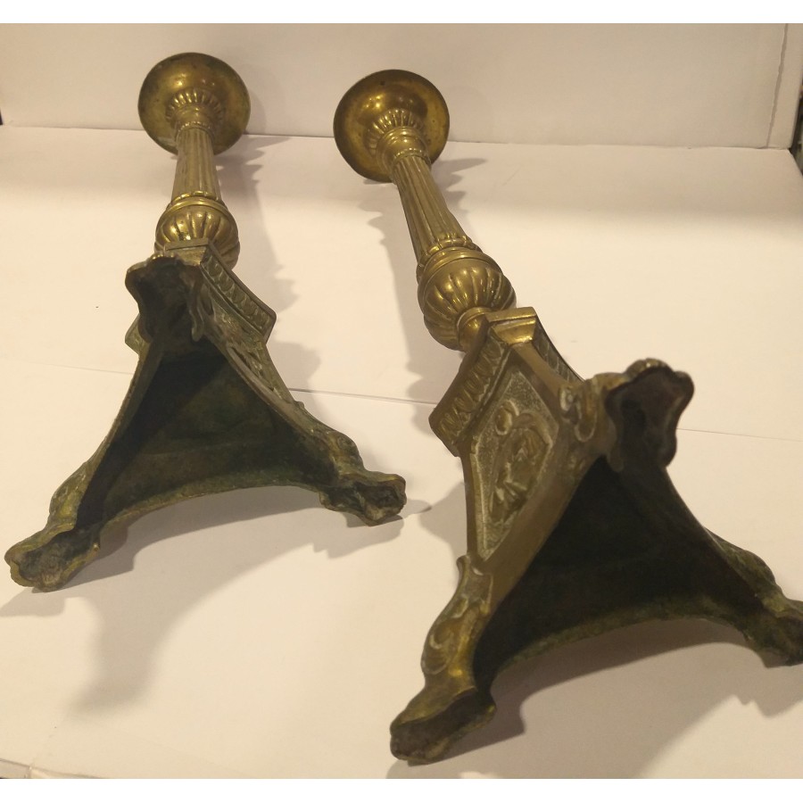 Comprar CANDELABRO BRONCE S XIX SAGRADO CORAZÓN, CRISTO NAZARENO ...